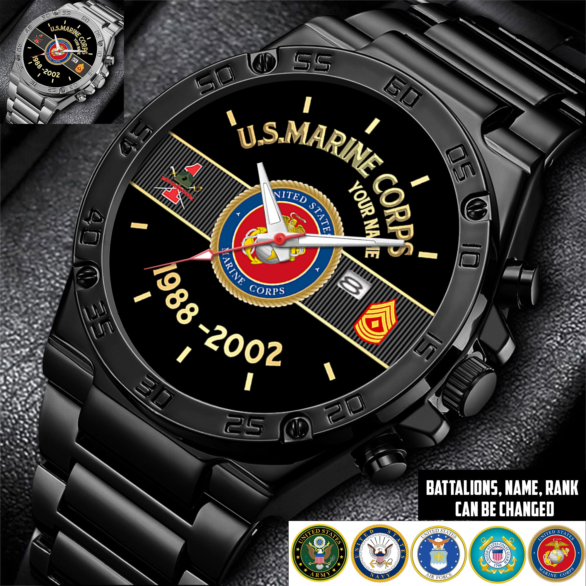 Marines Battalions - Personalized US Soldier/ Veteran With Name And Ra ...